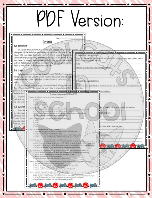 Reading Comprehension Passages