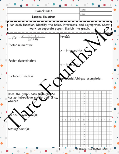 Graphing Rational Functions BUNDLE - Amped Up Learning