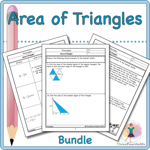 Area of Triangles BUNDLE - Amped Up Learning
