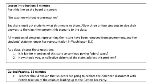 Boston Tea Party Readers' Theater - Amped Up Learning