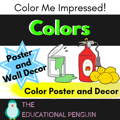 Colors Poster (A3) and Wall Decor (A5) Pack - Amped Up Learning