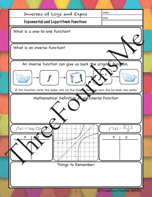 Exponential Functions and Their Graphs Scaffolded Notes - Amped Up Learning