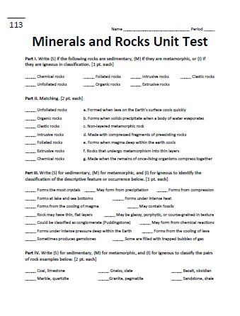 Mineral Identification Lab | Rocks and Minerals Activity for Earth ...