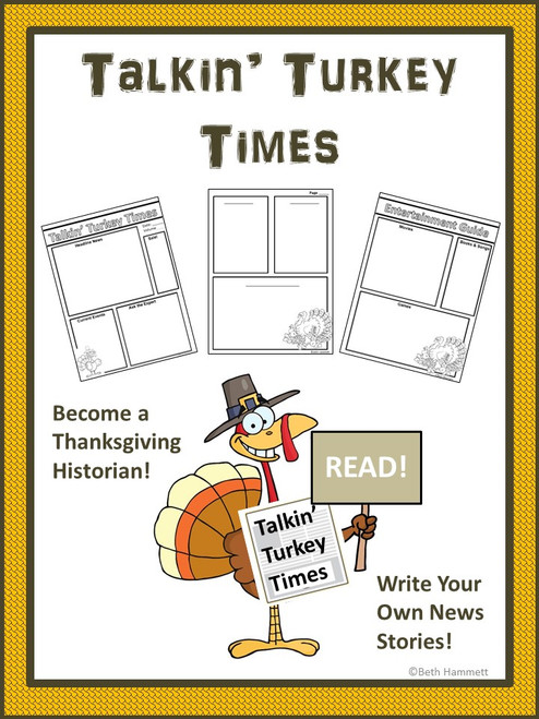Talkin' Turkey Times: Writing A Thanksgiving Newspaper - Amped Up Learning