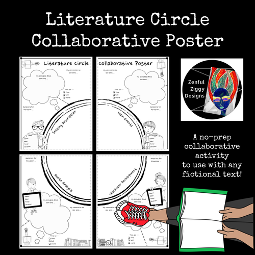 Literature Circle Collaborative Poster- Shared Reading - Amped Up Learning