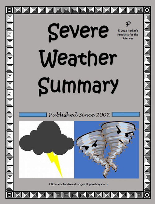 Severe Weather Summary Matching Activity - Amped Up Learning