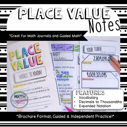 Place Value Notes (Expanded Notation and Decimals) - Amped Up Learning