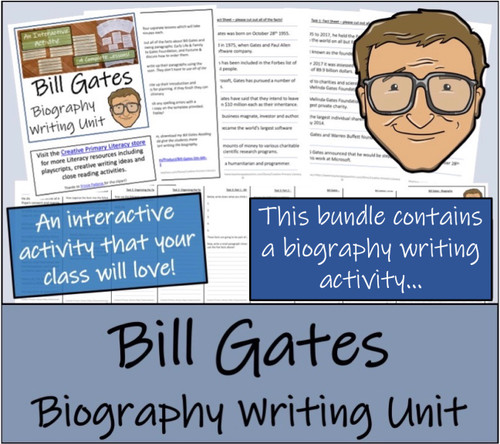 Bill Gates - 5th & 6th Grade Biography Writing Activity - Amped Up Learning