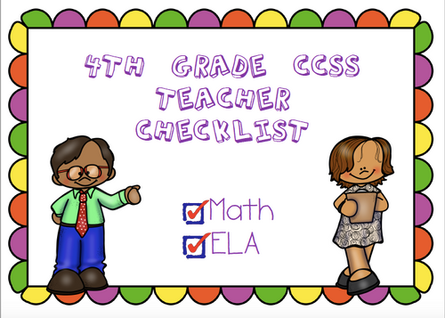 CCSS 1st Grade Standards Teacher Checklist - Amped Up Learning