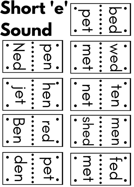 Rhyme Dominos Game - Short Vowel Sounds - Amped Up Learning