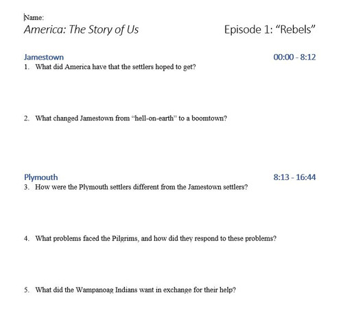 America The Story of US part 2 Video guide - Amped Up Learning