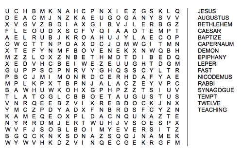 Miracles of Jesus Word Search - FREE, Sunday School