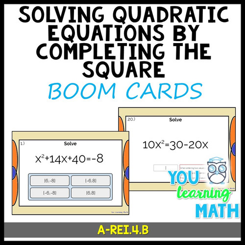 Solving Quadratic Equations by Completing the Square- Foldables ...