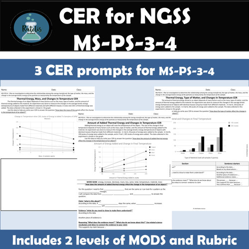 Escape Room: Thermal Energy NGSS MS PS-3-4 "Bake Sale"