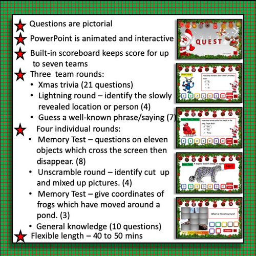 Christmas Team Quest - Science Quiz for Middle school - Amped Up Learning