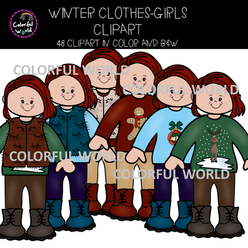 Winter clothes clipart-Dress the boy - Amped Up Learning