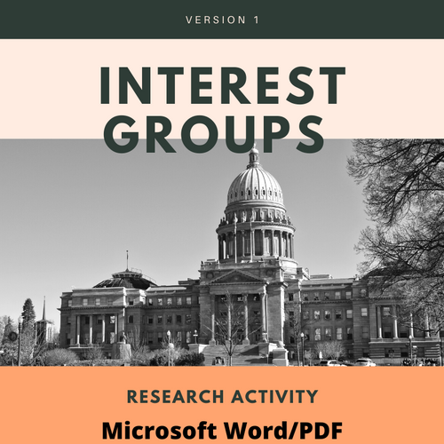 Interest Groups Research Activity - Amped Up Learning