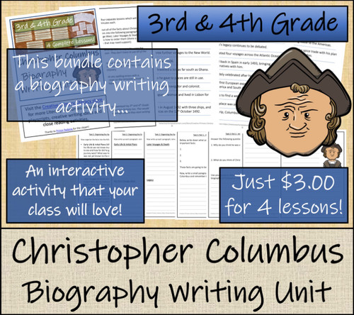 Christopher Columbus - 5th & 6th Grade Close Read & Biography Writing ...