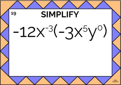 Product Rule of Exponents: Google Slides - 20 Problems - Amped Up Learning