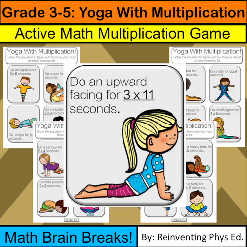 Multiplication Game With Yoga: Math Brain Breaks - Amped Up Learning