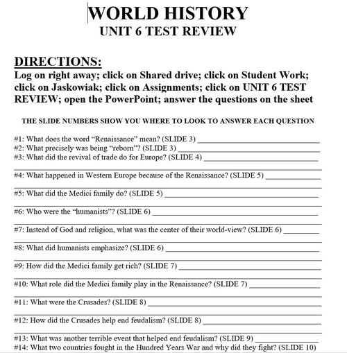 The Renaissance Test