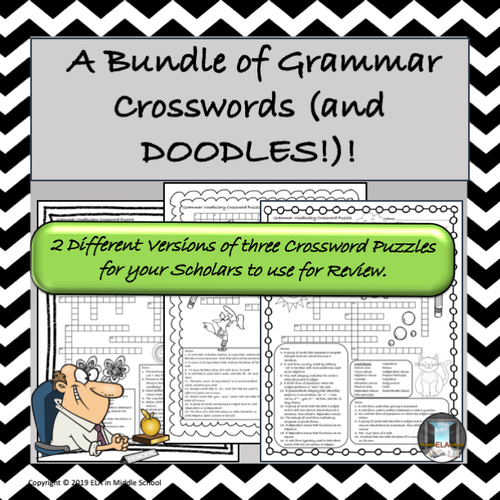 A Bundle of Grammar Crosswords (and Doodles!)! - Amped Up Learning