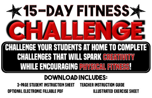 15 Day Fitness Challenge- Great for PE Distance Learning - Amped Up ...
