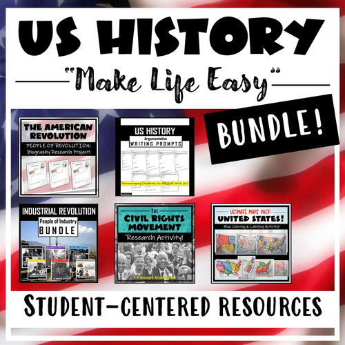 US History Student-Centered Bundle: Distance Learning Resources ...