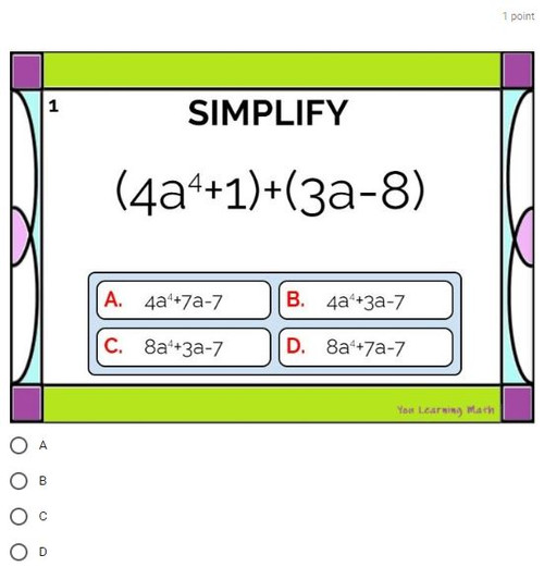 Adding and Subtracting Polynomials: 30 Problems - GOOGLE Slides - Amped ...
