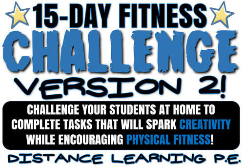 15 Day Fitness Challenge- Great for PE Distance Learning - Amped Up ...