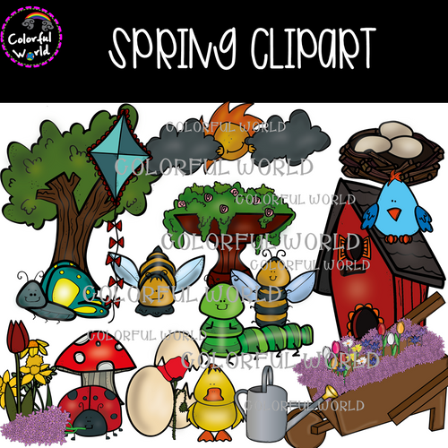 Spring Color By Number Clip art | Spring Color By Code Clipart | Spring ...