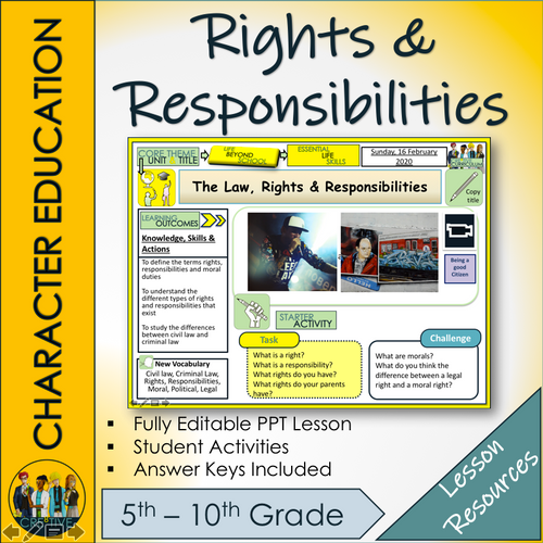 Rights and Responsibilities Lesson - Amped Up Learning