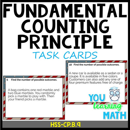 Fundamental Counting Principle: 20 Task Cards - Amped Up Learning