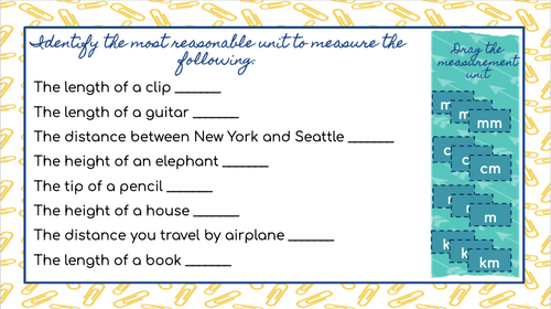 Measurement Customary System Length Digital Project - Amped Up Learning