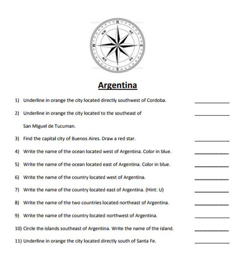North America, Central America, and South America Map Scavenger Hunt ...