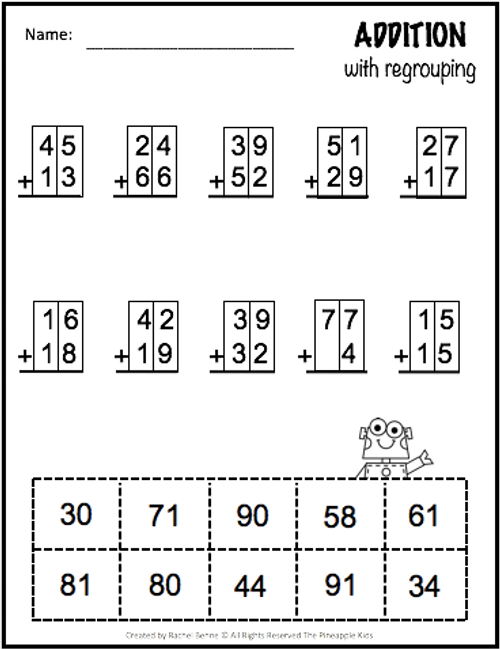 Addition With AND Without Regrouping - 2 Digit