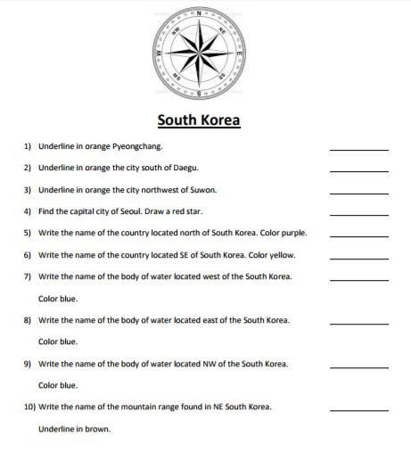 North and South Korea Map Scavenger Hunt Bundle - Amped Up Learning