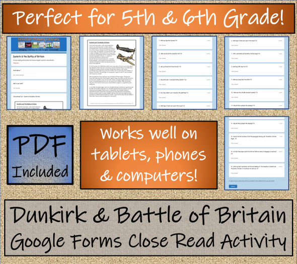 Major Events of WWII Reading Activity (SS5H4)