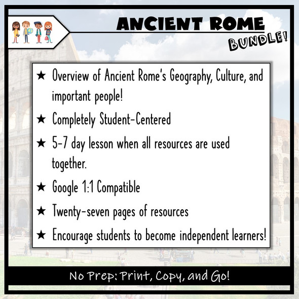Ancient rome map labeled 6th grade
