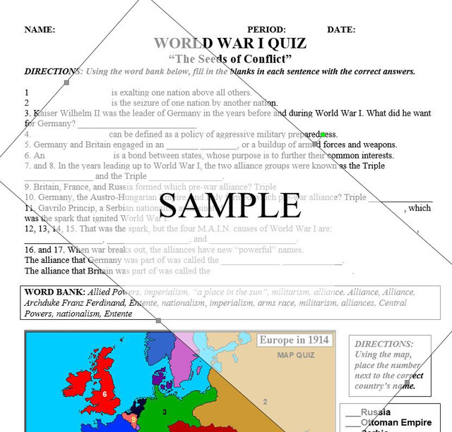 WWI Map - Amped Up Learning