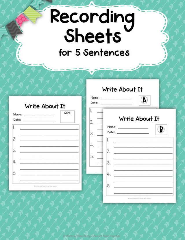 K-2 Writing Center with Picture Cards