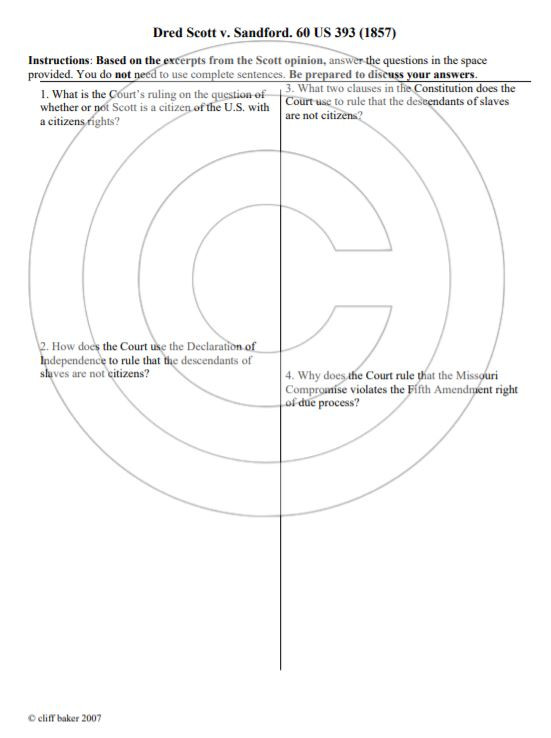 Dred Scott v. Sandford primary source analysis activity - Amped Up Learning