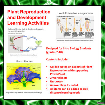 Parts of a Flower and Plant Reproduction Activities | Distance Learning