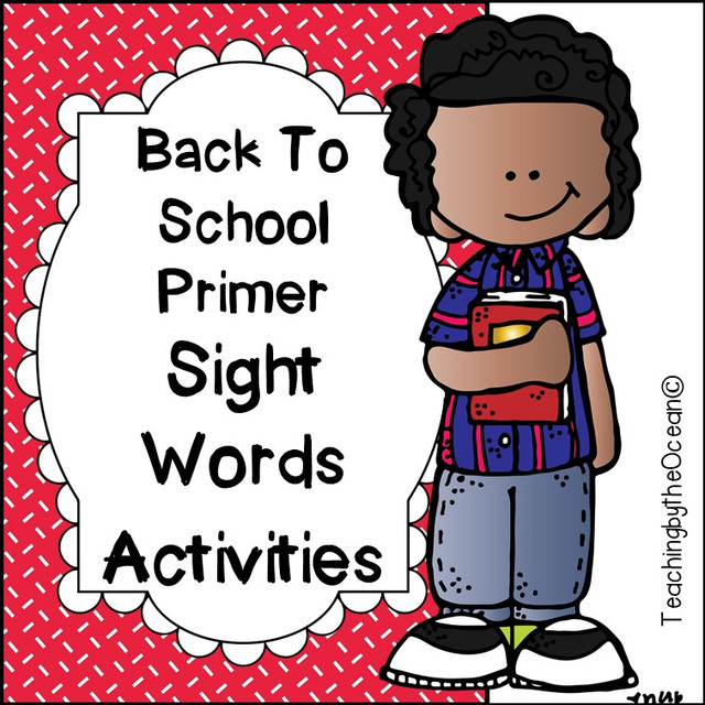 Primer Sight Words Worksheets - Back to School Themed - Amped Up Learning
