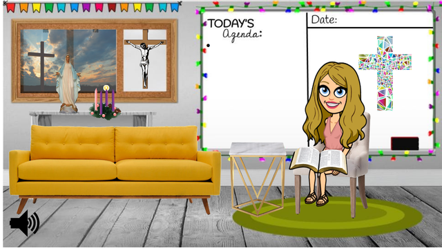 Bitmoji Classroom Editable (Religion Classroom)