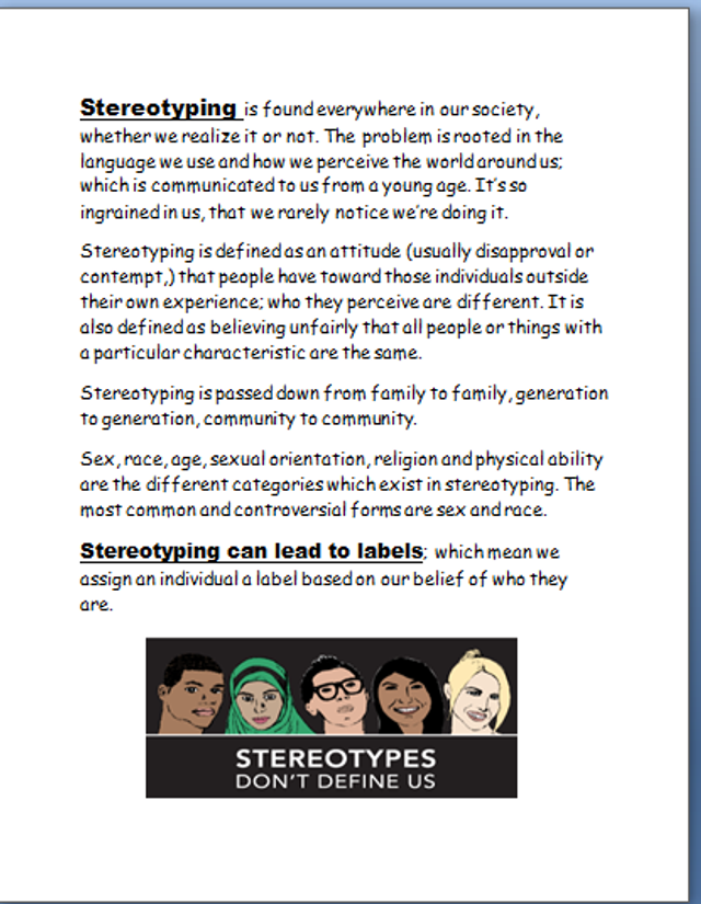 Stop Stereotyping, Prejudice and Discrimination - Amped Up Learning