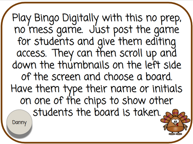 Thanksgiving Integer Slide Game