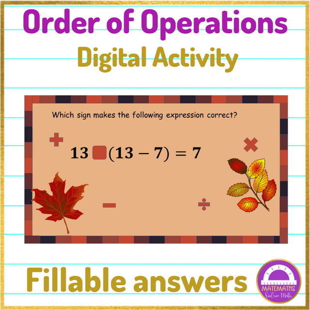 Order of Operations Worksheets Distance Learning