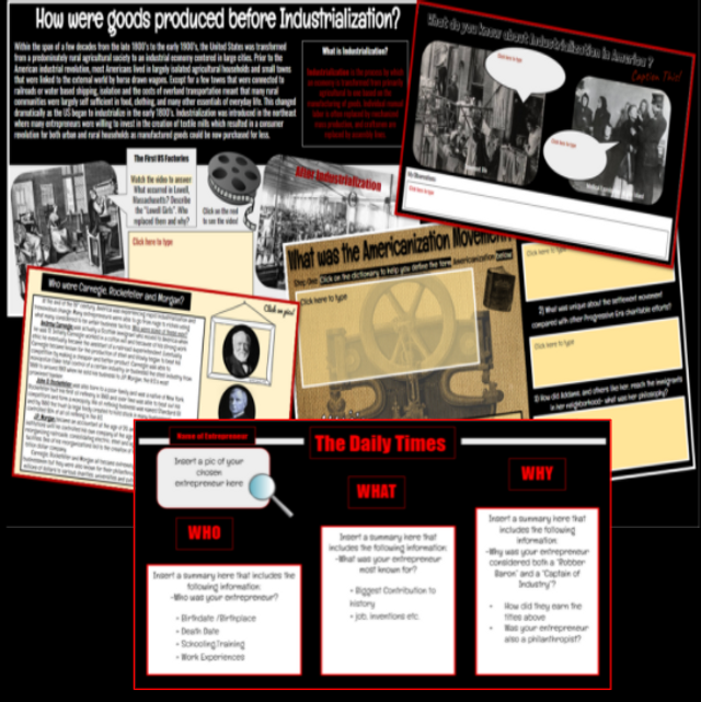 Industrialization, Immigration, and Urbanization Bundle - Amped Up Learning