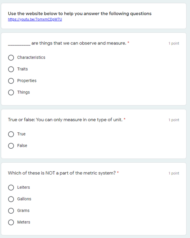 Measuring Matter/Metric System WebQuest (MS-PS1) Great sub plans!